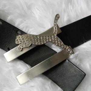 Puma | Accessories | Jeweled Puma Leather Belt | Poshmark